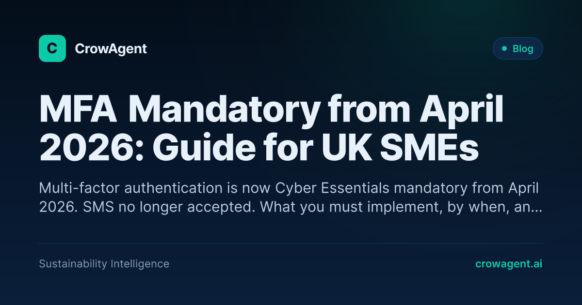 MFA Mandatory from April 2026: Guide for UK SMEs | CrowAgent